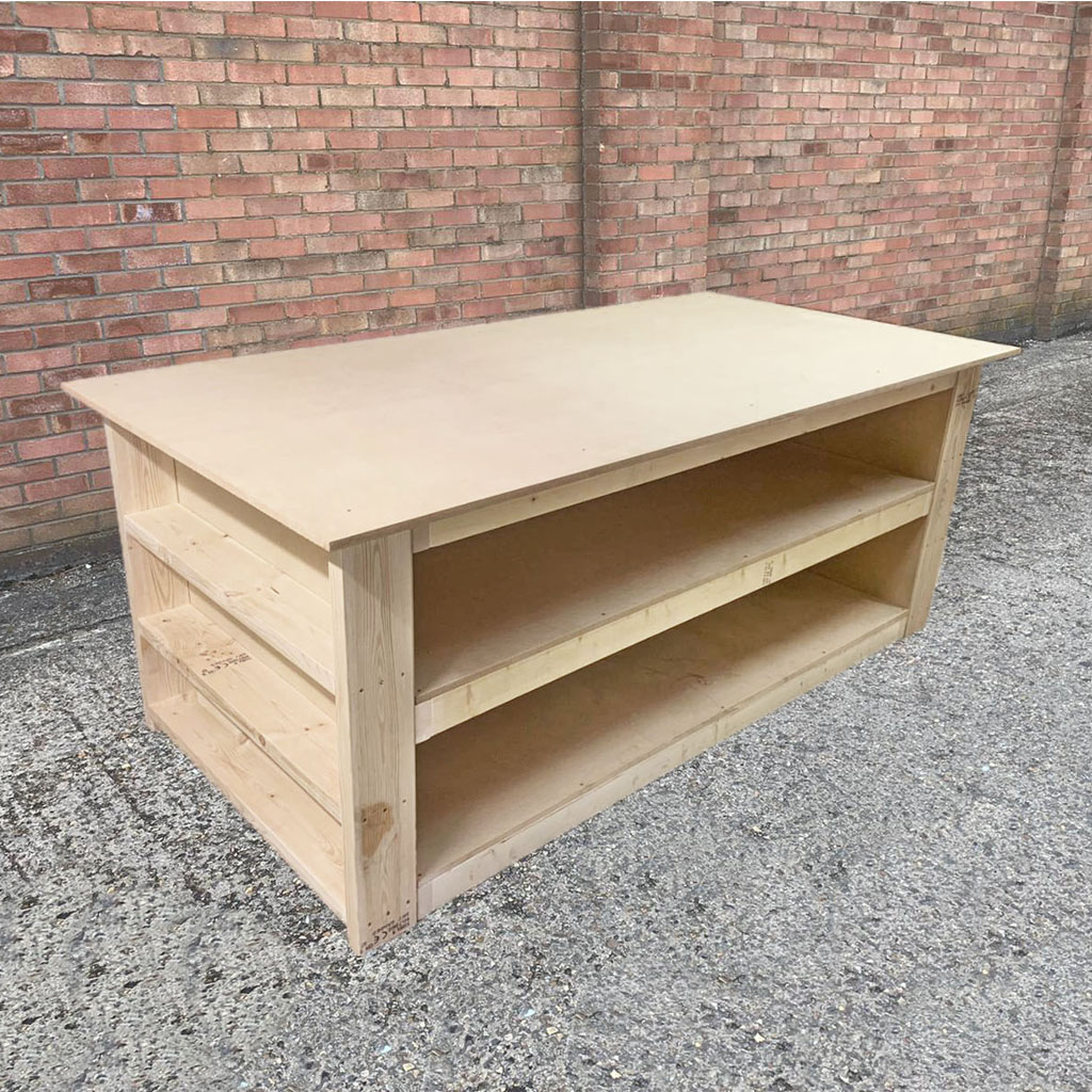 Garden furniture: Heavy Duty MDF Top Workbench with Extra Shelving ...